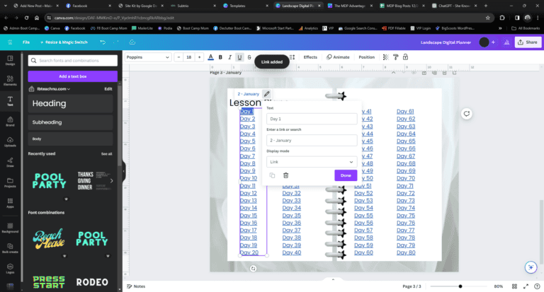 How (and Why) to Create Index Pages in Canva for Digital Planners